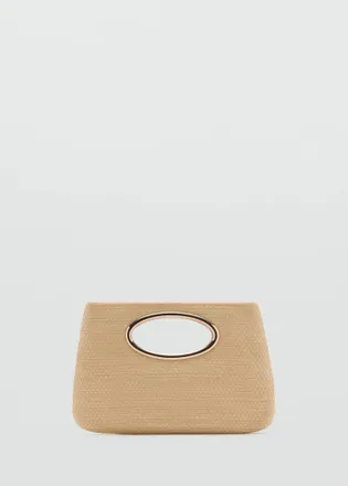Mango Sac port&eacute; main tress&eacute; beige - Femme - Taille unique - MANGO