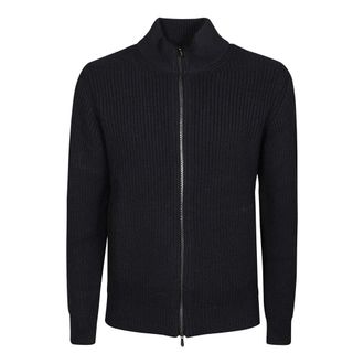 Drumohr Homme, Pulls, Bleu, Taille: S Cardigan Zip Élégant