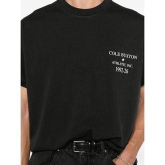 Cole Buxton Logo-Print Cotton Jersey T-Shirt - Black