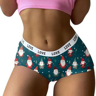 Generic Short imprim&eacute; de No&euml;l amusant pour femme, Vert, S