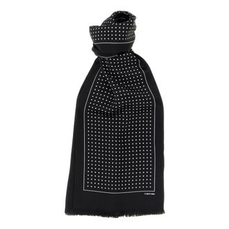 Tom Ford Homme, Accessoires, Noir, Taille: ONE Size Polka Dot Scarf
