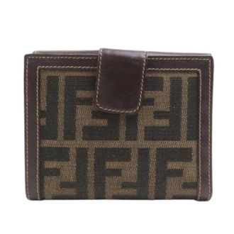 Fendi Portefeuille doccasion (bi-fold) - Femme - Pre-owned - Brun - Taille: ONE Size