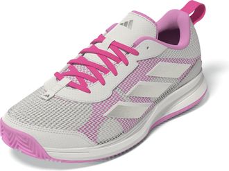 adidas Damen Avaflash Low Tennis Shoes Tennisschuhe, core White/Silver met./Lucid pink, 44 2/3 EU