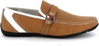 UOMO Design Mocassin Homme perforé - Vincent II (Camel, Numeric_42)