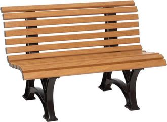 Blome Blome - 2er-Bank Amrum 120 cm Holzoptik Vollkunststoff-Standf&uuml;&szlig;e