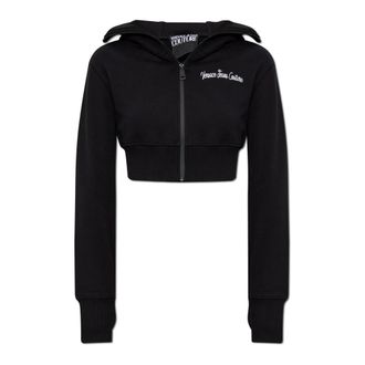 Versace Jeans Couture Kurzer Hoodie - - Sweatshirts & Hoodies - Damen - Schwarzk - L