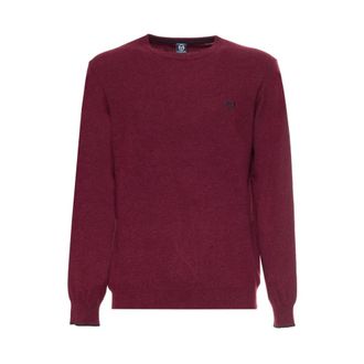 Sergio Tacchini Homme, Pulls, Rouge, Taille: XL Pull col rond en mélange cachemire et laine avec logo visible