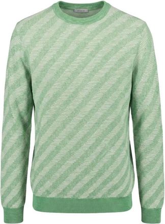 Malo Rundhals-Pullover - - Knitwear - Herren - Gr&uuml;n - 3XL