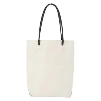 Chanel Sac cabas vintage en cuir pr&eacute;-poss&eacute;d&eacute; - Femme - Pre-owned - Blanc - Taille: ONE Size