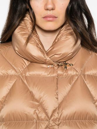 Fay Diamond-Quilted Ultralight Down Down Jacket - Camel