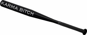 Spass Kostet Baseballschl&auml;ger lustige Spr&uuml;che Karma Bitch 65 cm lang schwarz Girls Power