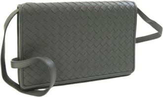 Bottega Veneta Sac bandouli&egrave;re Pre-owned Intrecciato - Femme - Pre-owned - Gris - Taille: ONE Size