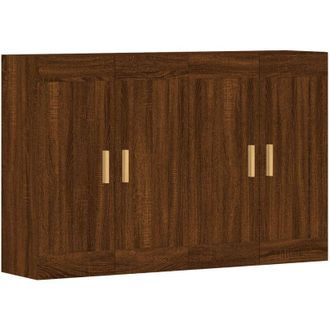 vidaXL Wandschr&auml;nke 2 Stk. Braun Eichen-Optik Holzwerkstoff Vidaxl