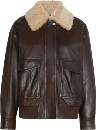 Max Mara Veste en cuir Calata - Femme - Vestes - Brun - Taille: 40 FR