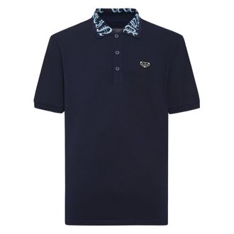 Philipp Plein Homme, Tops, Bleu, Taille: S Polo Piqu&eacute; Gothic Plein