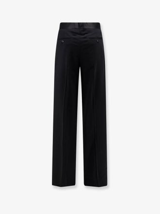 Giorgio Armani Mens Trousers Tailored Wool Black
