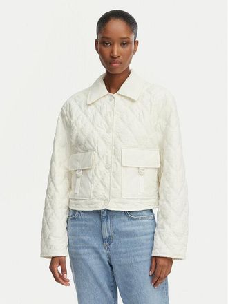 Guess &Uuml;bergangsjacke W6GL38 W2342 Wei&szlig; Regular Fit