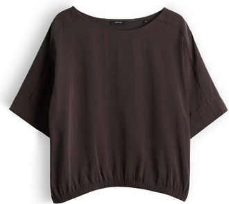 OPUS Kurzarmshirt Seira aus weicher Webware mit dezenter Struktur Der Gummibund sorgt f&uuml;r angenehmen Sitz im Alltag