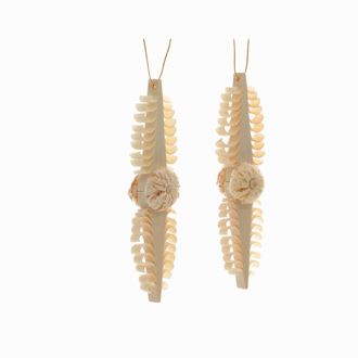 Rudolphs Schatzkiste Baumbehang Spanb&auml;ume mit Rosette 2er Set BxHxT=2,5x9x2,5cm NEU Weihnachten Baumschmuck Holzschmuck Holz Seiffen Erzgebirge Strauchbehang Dekoration