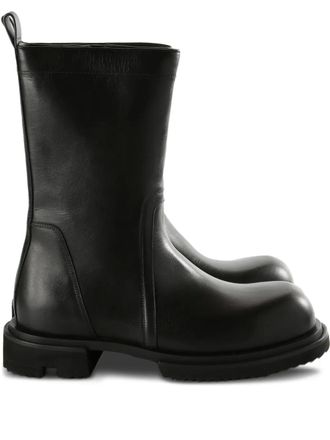 Rick Owens bottes en cuir - Noir