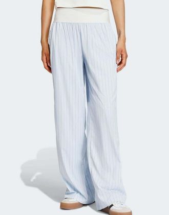 adidas Originals Pantalon en popeline - Ciel cristal/ciel ambiant-Bleu