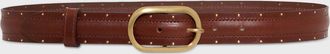 Gerard Darel Ceinture en cuir avec clous - HONORE - Marron