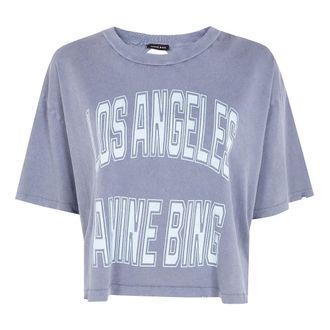 Anine Bing Femme, Tops, Gris, Taille: 40 FR Johnny Cropped Tee