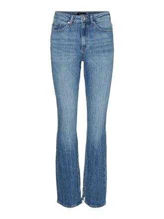 Vero Moda Vero Moda Womens VMSELMA HR Flared Slit Jeans RA336 Hose, Medium Blue Denim, 27W / 30L