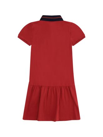 Gucci Girls Cotton Polo Dress Cherry Red-Mix Cotton; Elastane Red/mix