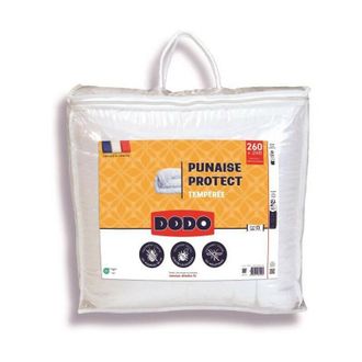 Dodo Dodo - Couette temp&eacute;r&eacute;e 240x260 cm - 2 personnes - Protection anti punaise, anti acarien - 300G/m&sup2; - Blanc - Fabriqu&eacute; en Franc