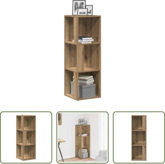 vidaXL Holzregal - Eckregal Artisan-Eiche 33x33x100 cm Holzwerkstoff