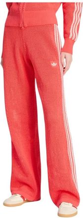 adidas Femme, Sport, Rouge, Taille: 42 FR Pantalon de surv&ecirc;tement Firebird en maille crochet&eacute;e