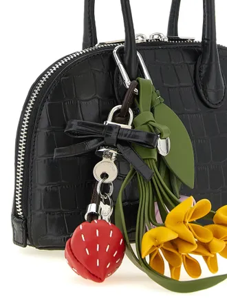 Self Portrait Crocodile-Embossed Leather Shoulder Bag - Black