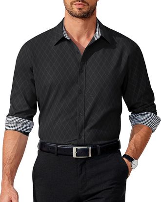 Coofandy Herren Strickjacke mit R&uuml;schen, Schalkragen, &auml;rmellos, vorne offen, leicht, lange L&auml;nge, Drapierung Cape, Schwarz, L