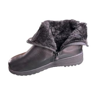 Generic Bottines dhiver chaudes et confortables pour femme - &Eacute;l&eacute;gantes et classiques - Doublure en fausse fourrure - Fermeture &eacute;clair lat&eacute;rale - Confortables 