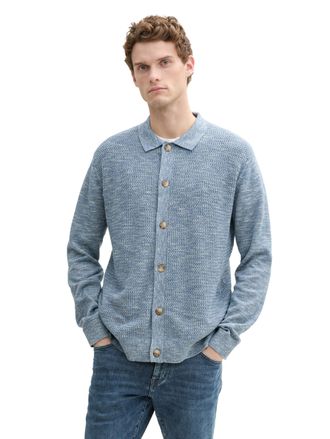 Tom Tailor T-Shirt mit Logo-Print, Navy White Stripes, XXXL