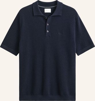 GANT Strick-Poloshirt blau