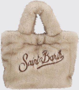 MC2 Saint Barth Vanity Mini-Handtasche aus Kunstpelz mit gesticktem Logo