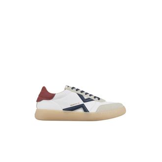 Alexander Smith Ocean Uomo in Wei&szlig; und Grau mit Details aus grauem Wildleder- mit blauem Seitenlogo und roter Ferse - - Shoes - Herren - Mehrfarbig - 42 EU
