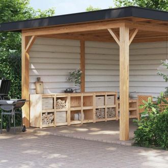 vidaXL Vidaxl - Armoires de cuisine dext&eacute;rieur 3 pcs bois de pin massif