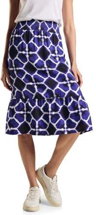 Street One Femmes A361508 Jupe Midi en Jersey, Violet/Bleu, 40, Multicolore