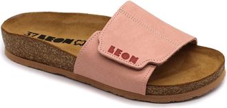 Leon 4022 Lederschuhe Sandalen Sandalette Clog Pantolette Komfortschuhe Hausschuhe, Damen, Rose, EU 40