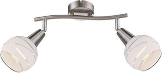 Globo Lighting 28 cm Wandstrahler Elliott in Nickel matt, silber, 54341-2