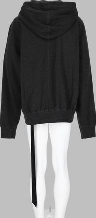 Rick Owens Oversized Cotton Hooded Sweatshirt - Gray