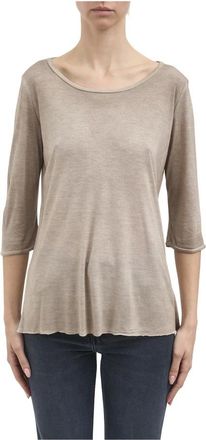 Avant Toi Femme, Pulls, Brun, Taille: 40 FR Maglia in Modal Maniche 3/4