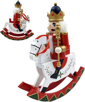 Generic Weihnachten Nussknacker aus Holz, Nussknacker Figuren aus Holz, Traditionelle Nussknacker Figuren aus Holz mit - Weihnachtsdekorationen, Nussknacker-D