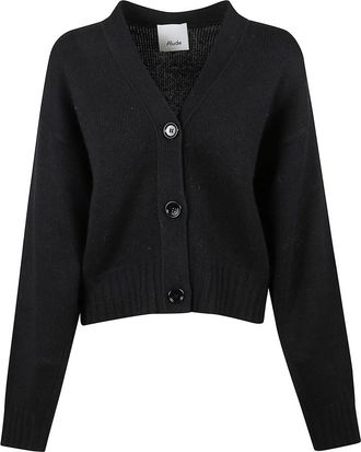 Allude Femme, Pulls, Noir, Taille: 42 FR Cardigan &agrave; col en V