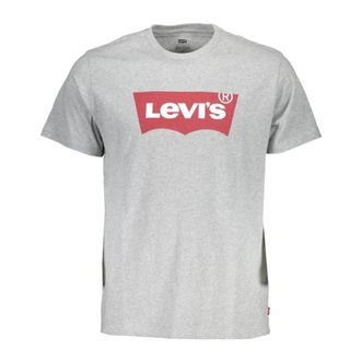 Levi's Homme, Tops, Gris, Taille: 2XL T-shirt Graphique &agrave; Encolure Ronde