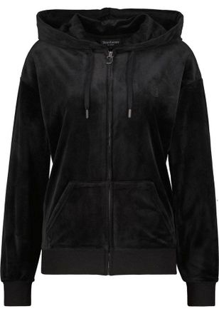 Juicy Couture Kapuzennickijacke HALAN OVERSIZED HOODIE Damen Trainingsjacke Damen, Sweatjacke mit Kapuze, Velour, Stickerei, Sale