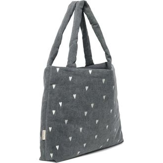 Studio Noos Denim Mom Tasche mit Herzdruck - - Bags - Damen - Grau - ONE SIZE
